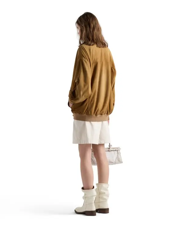 Prada Suede Jacket - Neutral