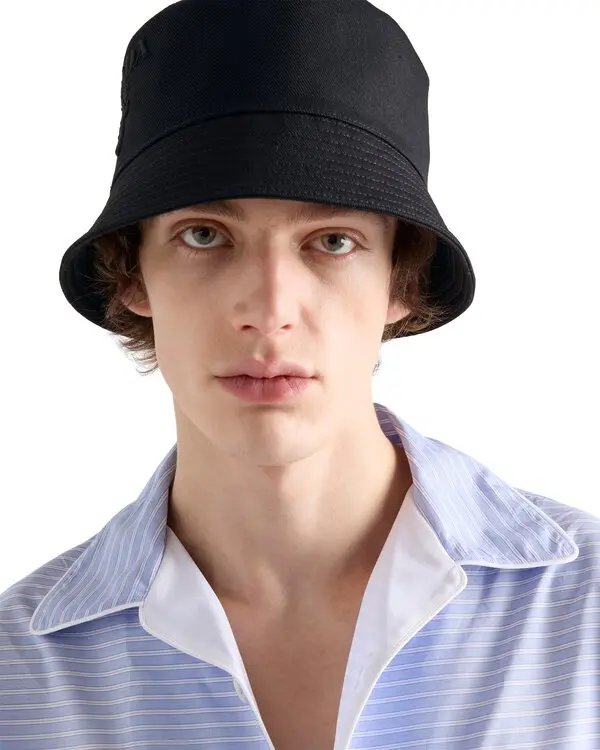 Prada Drill Bucket Hat - Black