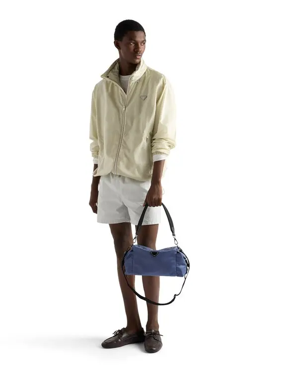 Prada Re-nylon And Leather Bag - Blue