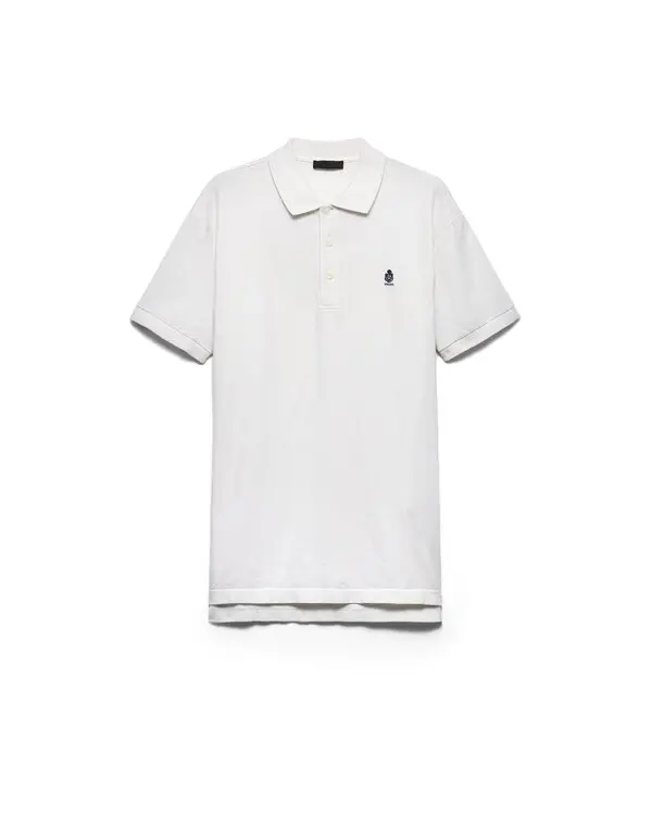 Prada Garment-dyed Cotton Polo Hirt - Neutral