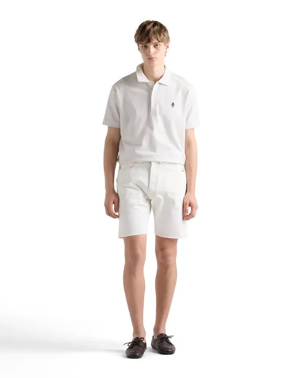 Prada Garment-dyed Cotton Polo Hirt - Neutral