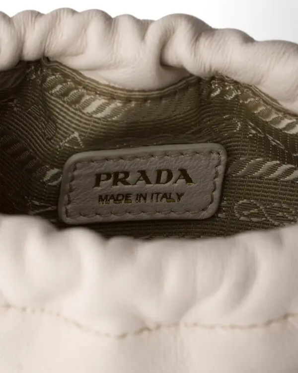 Prada Nappa Leather Pouch - Neutral