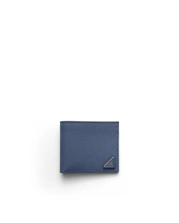 Prada Saffiano Leather Wallet - Blue