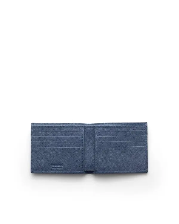 Prada Saffiano Leather Wallet - Blue