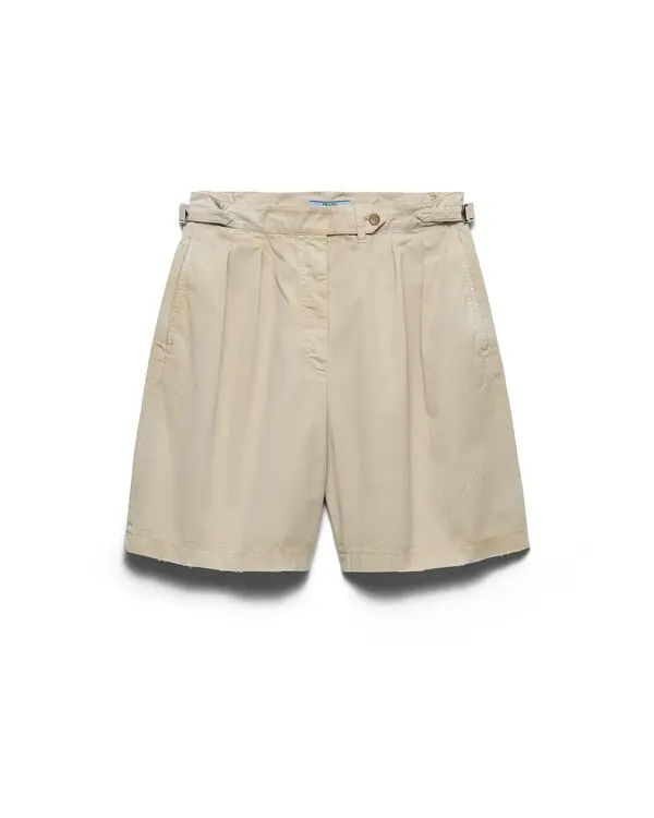Prada Garment-dyed Old Gabardine Bermuda Shorts