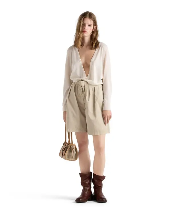 Prada Garment-dyed Old Gabardine Bermuda Shorts