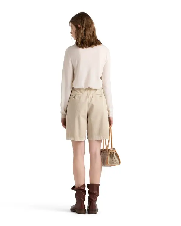 Prada Garment-dyed Old Gabardine Bermuda Shorts