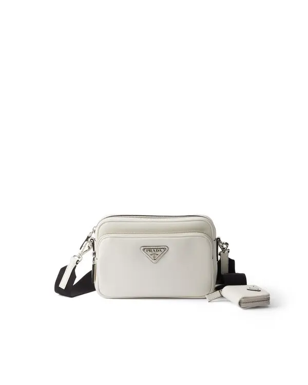Prada Saffiano Leather Shoulder Bag - White