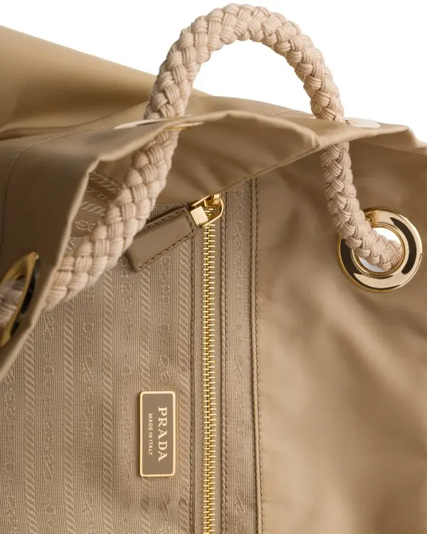 Prada Large Re-nylon Bucket Bag - Brown