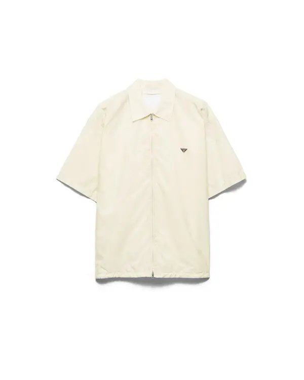 Prada Short-sleeved Re-nylon Zip-up Shirt
