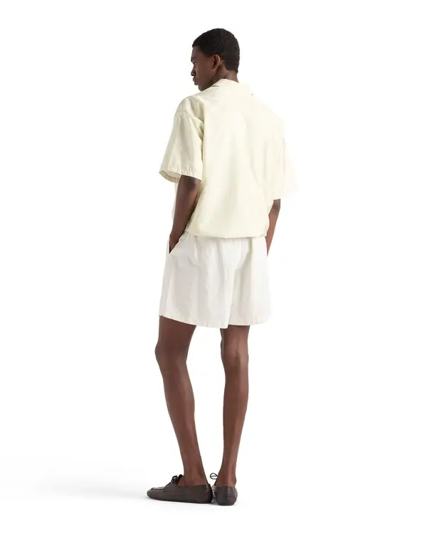 Prada Short-sleeved Re-nylon Zip-up Shirt