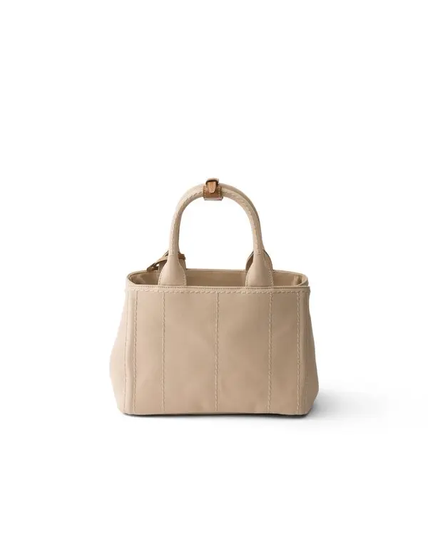 Prada Small Cotton Canvas Jardinière Bag - Neutral