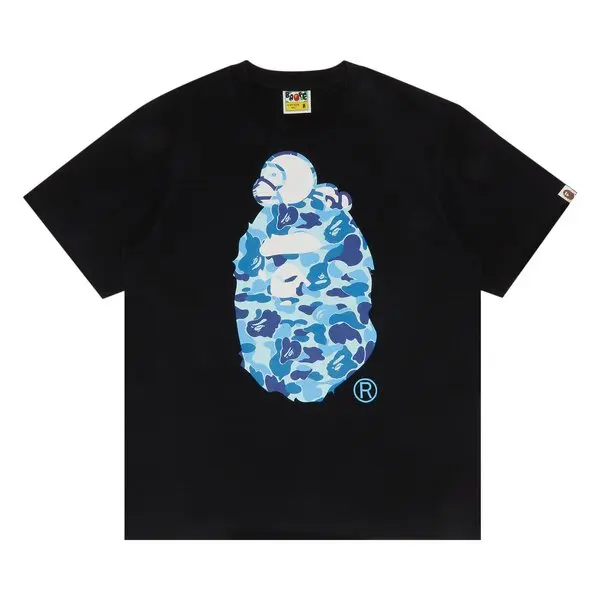 A BATHING APE Abc Camo Milo Big Ape T-shirt - Black