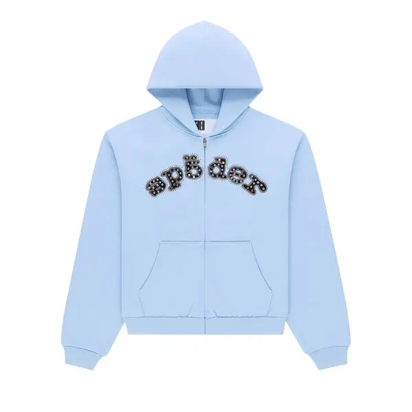 SP5DER Mixed Stone Og V2 Zip Hoodie - Blue