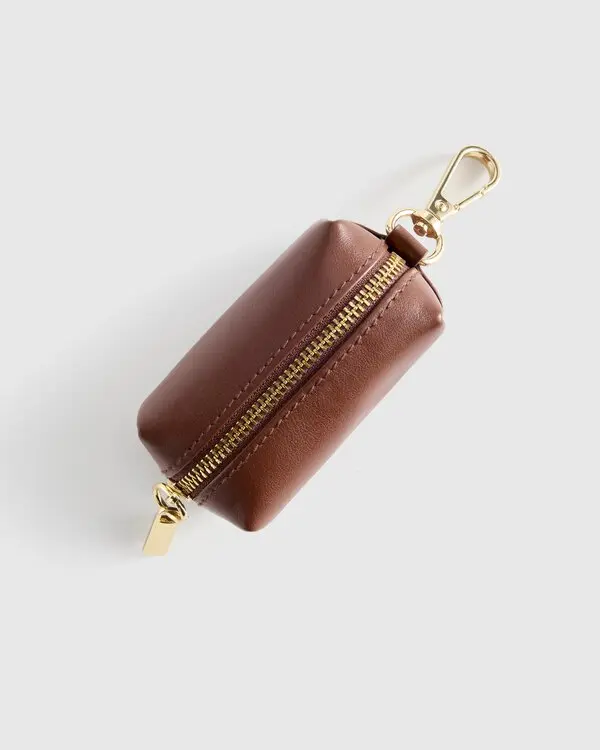 Quince Italian Leather Dog Waste Bag Holder
