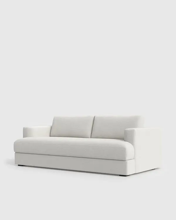 Quince Sierra Curved Arm Sofa In Performance Boucl - Fern