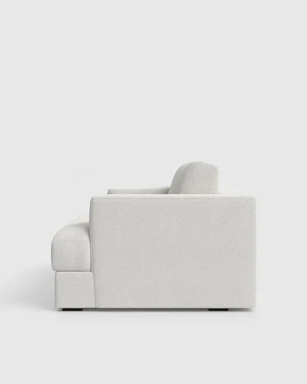 Quince Sierra Curved Arm Sofa In Performance Boucl - Fern