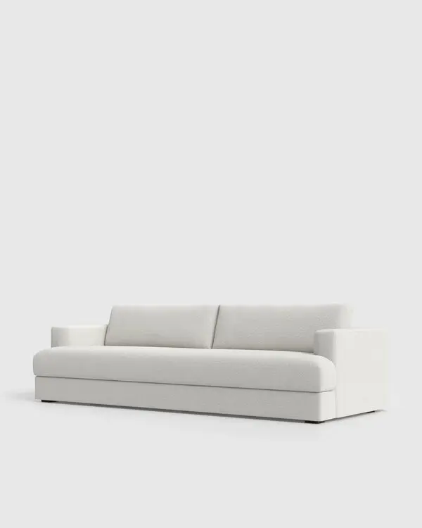 Quince Sierra Curved Arm Sofa In Performance Boucl - Fern