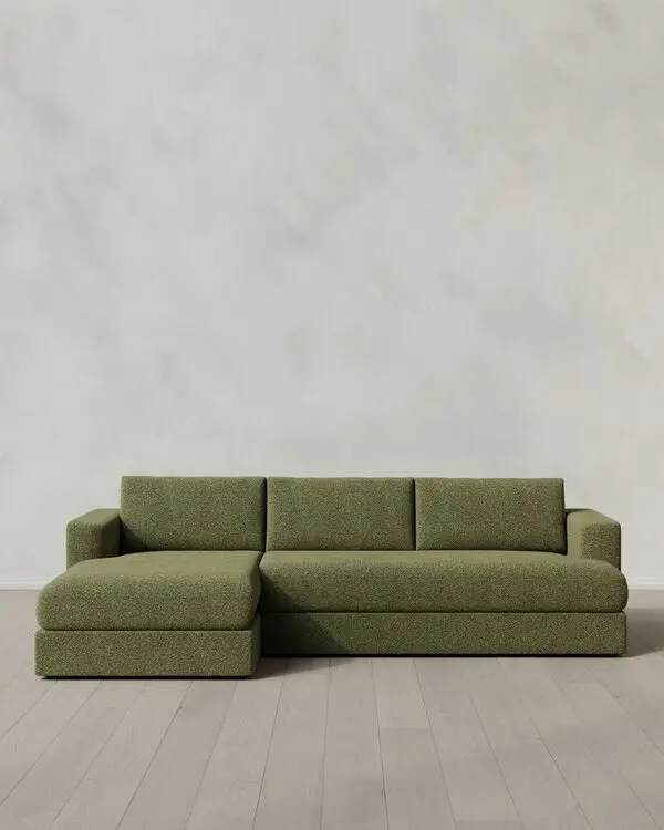 Quince Sierra Curved Arm Chaise Sectional - Fern