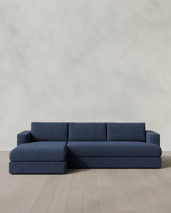 Quince Sierra Curved Arm Chaise Sectional - Indigo