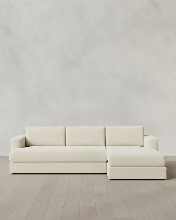 Quince Sierra Curved Arm Chaise Sectional - Linen