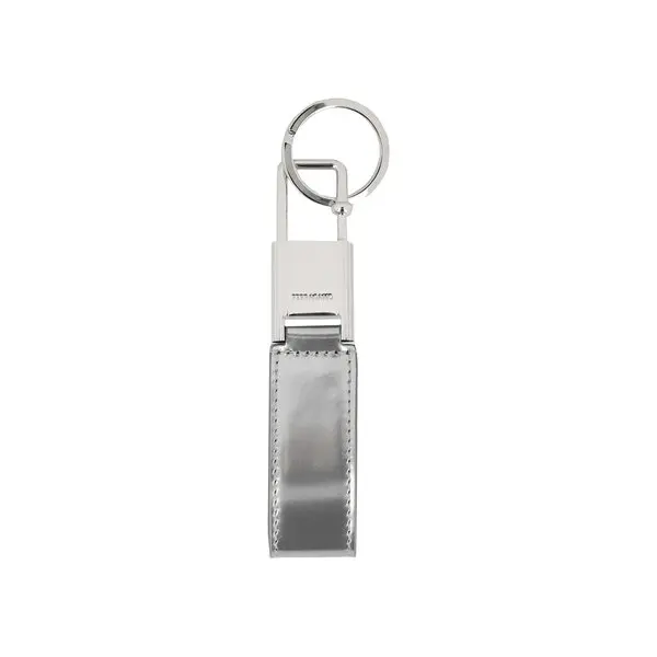 FERRAGAMO Logo Keyring - Silver