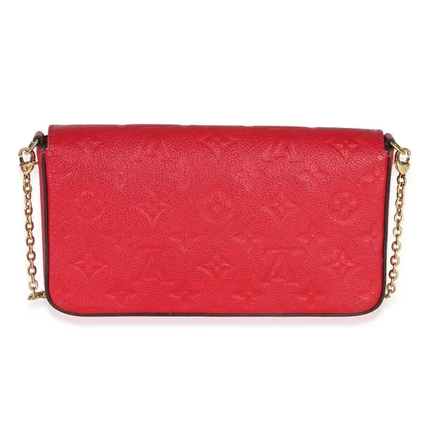 LOUIS VUITTON Monogram Empreinte Félicie Pochette - Red