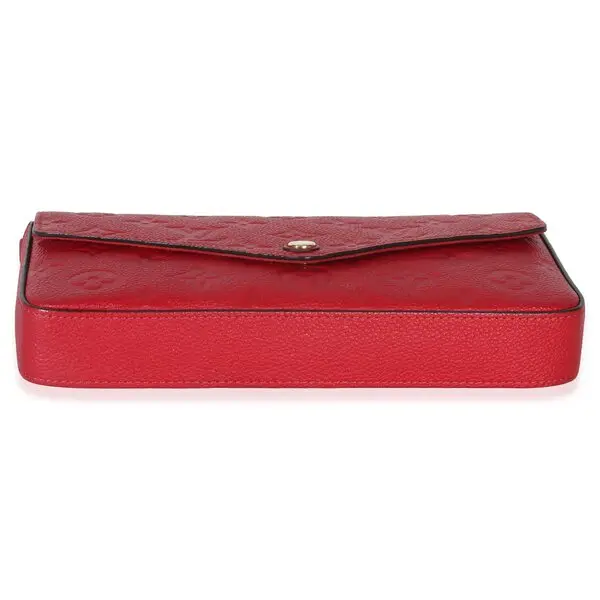 LOUIS VUITTON Monogram Empreinte Félicie Pochette - Red