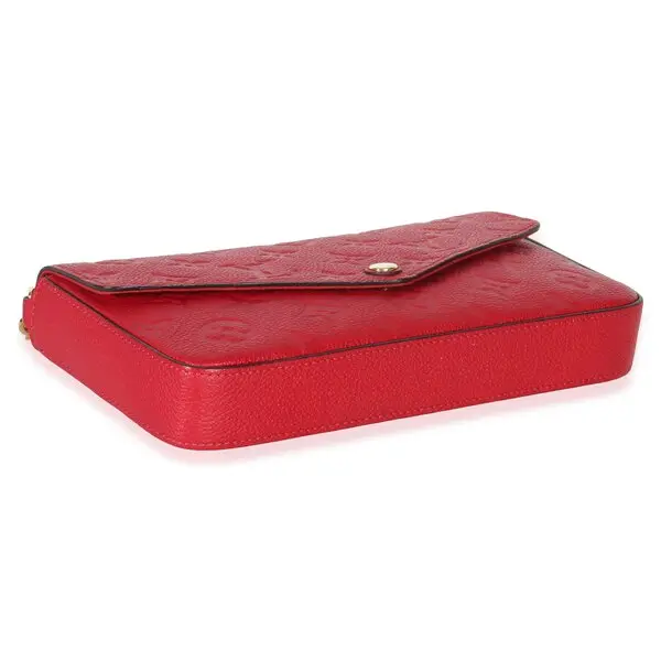 LOUIS VUITTON Monogram Empreinte Félicie Pochette - Red