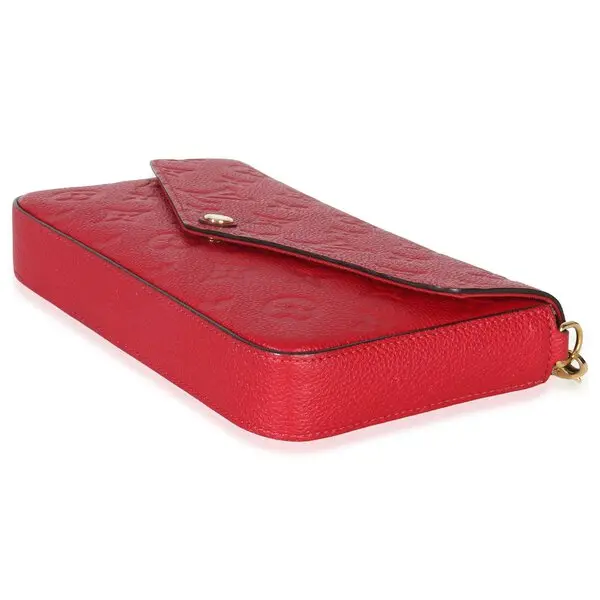 LOUIS VUITTON Monogram Empreinte Félicie Pochette - Red