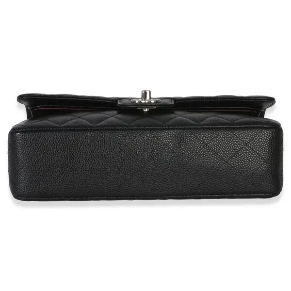 Chanel Quilted Caviar Double Flap Bag - Black