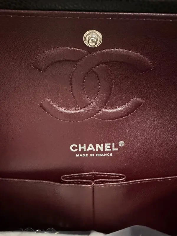 Chanel Quilted Caviar Double Flap Bag - Black