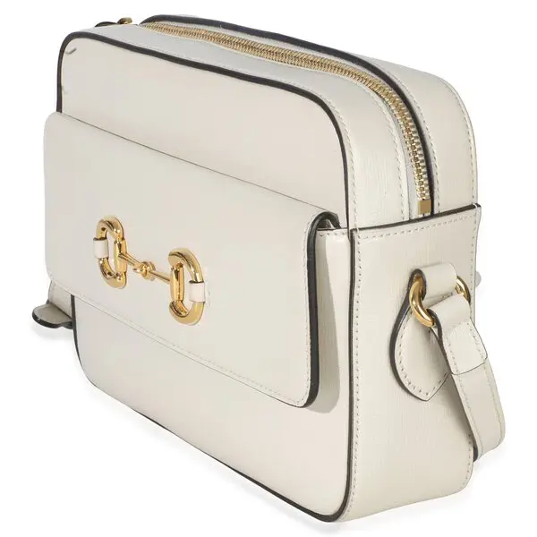 Gucci 1955 Horsebit Shoulder Bag - White