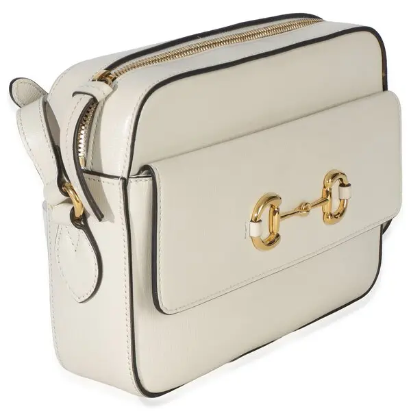 Gucci 1955 Horsebit Shoulder Bag - White