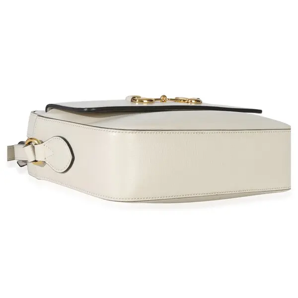 Gucci 1955 Horsebit Shoulder Bag - White
