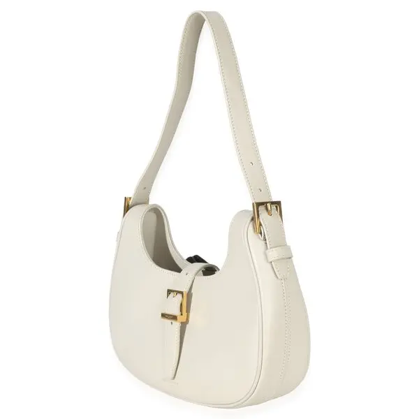 Saint Laurent Cream Le Fermoir Hobo