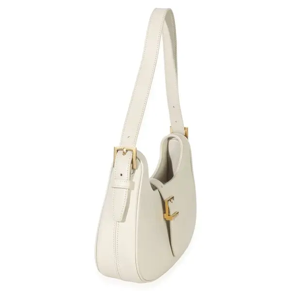 Saint Laurent Cream Le Fermoir Hobo