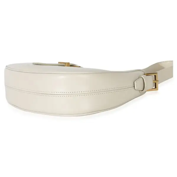 Saint Laurent Cream Le Fermoir Hobo