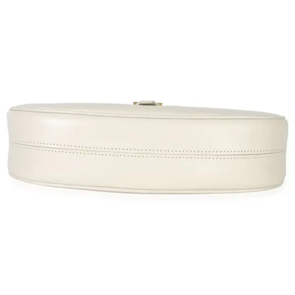 Saint Laurent Cream Le Fermoir Hobo - Neutral