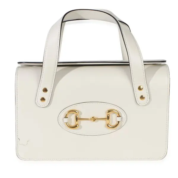 Gucci Horsebit 1955 Top Handle Bag - White