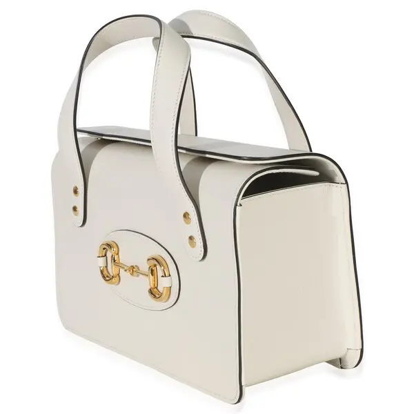 Gucci Horsebit 1955 Top Handle Bag - White