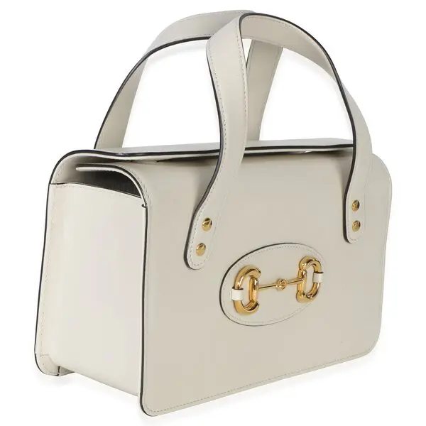 Gucci Horsebit 1955 Top Handle Bag - White