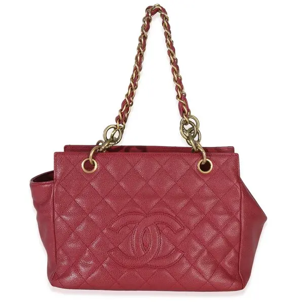 Chanel Quilted Caviar Petit Timeless Shopping Tote