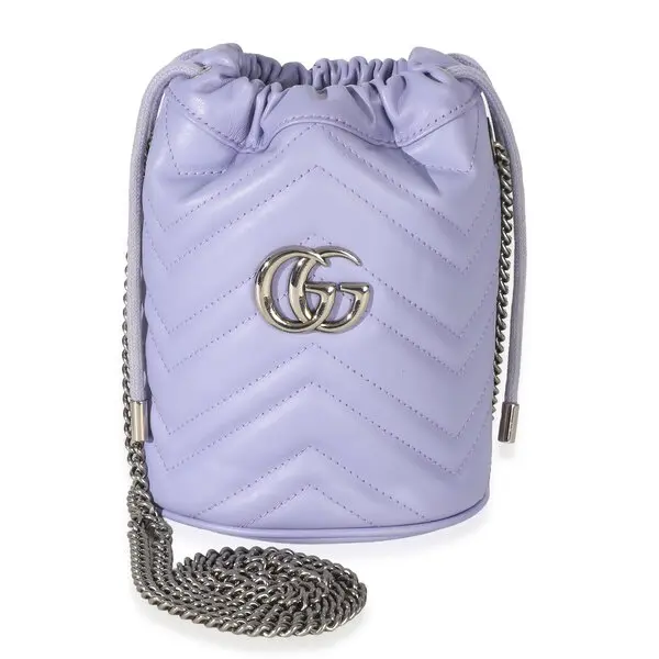 Gucci Mini Gg Marmont 2.0 Bucket Bag - Purple