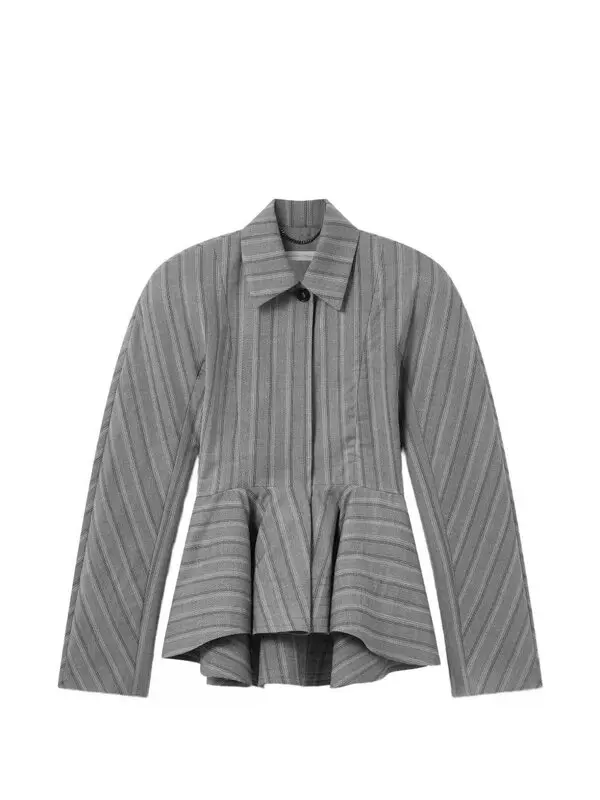 Stella McCartney Striped Peplum Fitted Jacket