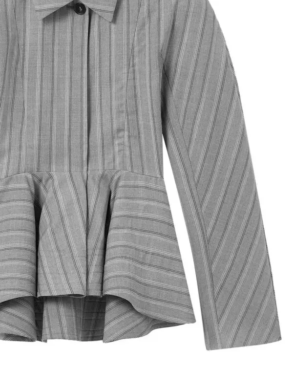 Stella McCartney Striped Peplum Fitted Jacket