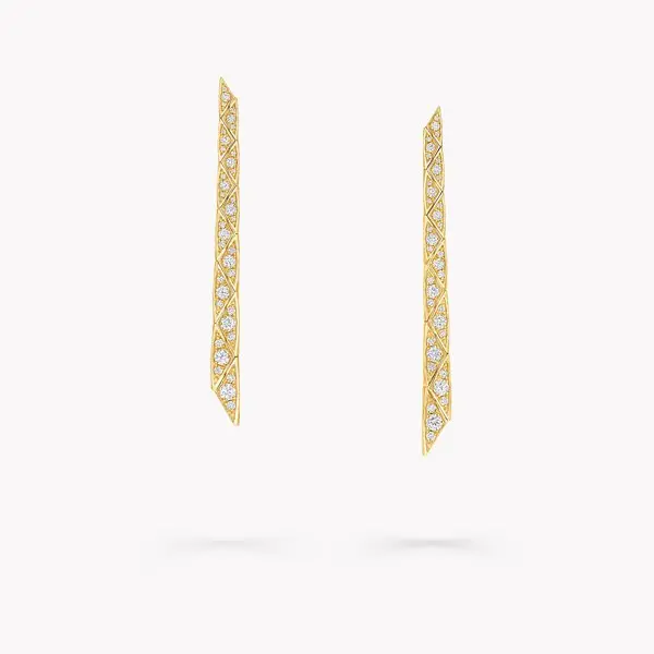 Graff Laurence Signature Faceted Strand Earrings - Yellow Gold