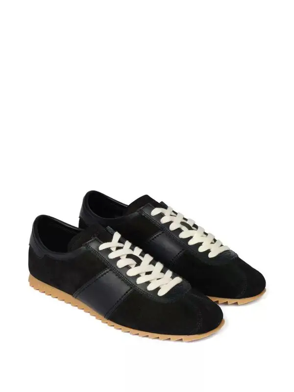 Sandro Leather And Suede Low-top Sneakers - Black