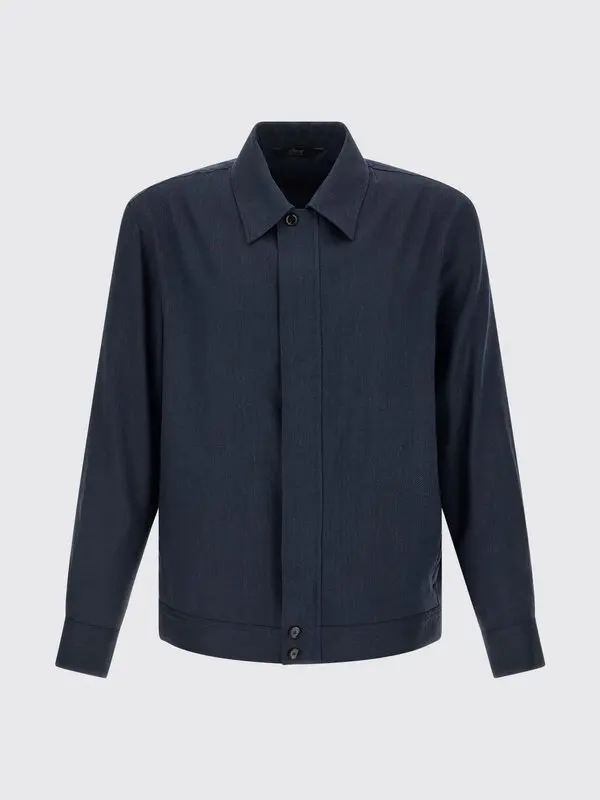 Brioni Linen And Wool Blend Shirt Jacket