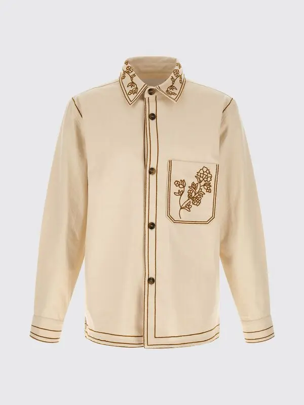 Isabel Marant Étoile Embroidered Floral Cotton Overshirt - Beige